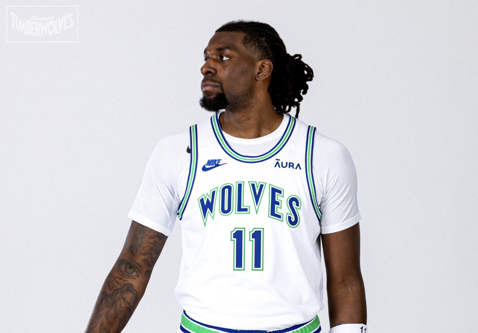 Wolves bring back original white uniforms, matching court and logo
